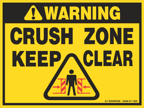 Articulation Crush Zone - 120mm Wd x 90mm Ht. | A1 Signwise Pty Ltd