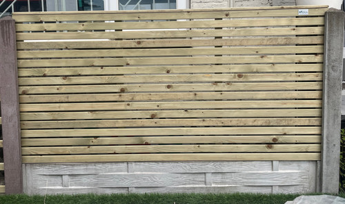 Modern Slatted Barcode Fence Panels | Addeco| Stoke-on-Trent