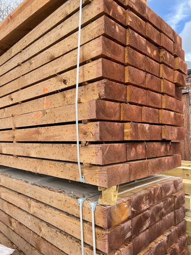 Brown Wooden Sleeper 200mmx100mm | Addeco| Stoke-on-Trent