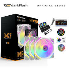 Darkflash DM12 F 3in1 ARGB Mobo Sync Case Fans WHITE | BattlePassTechParts