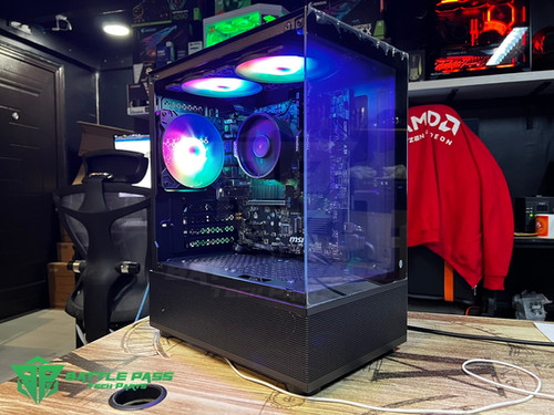 Coolman REYNA BLACK MATX Chassis w/ 3x Static RGB Case Fans ...