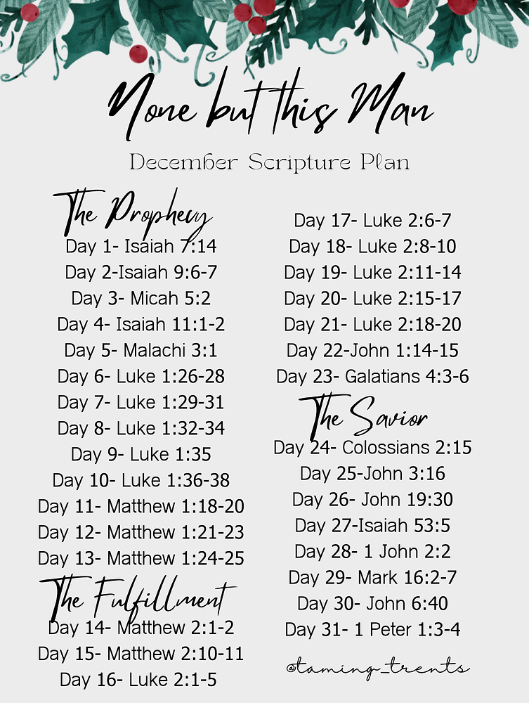 December Scripture Plan