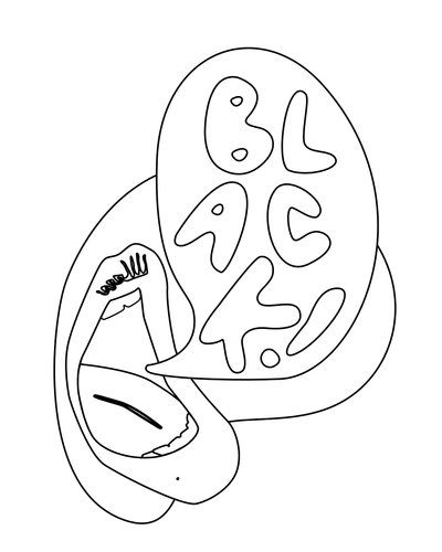 BLACK! - Coloring Page Printable | sheisthis