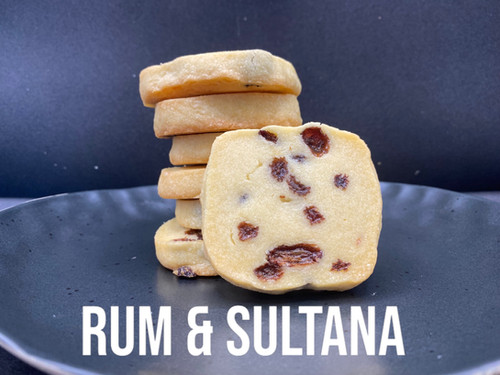 Rum & Sultana Shortbread – Whole Batch – 24 Biscuits | The Bikkie Jar