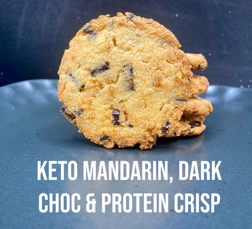 Keto Mandarin, Dark Choc Chip & Protein Crisp Bikkies | The Bikkie Jar