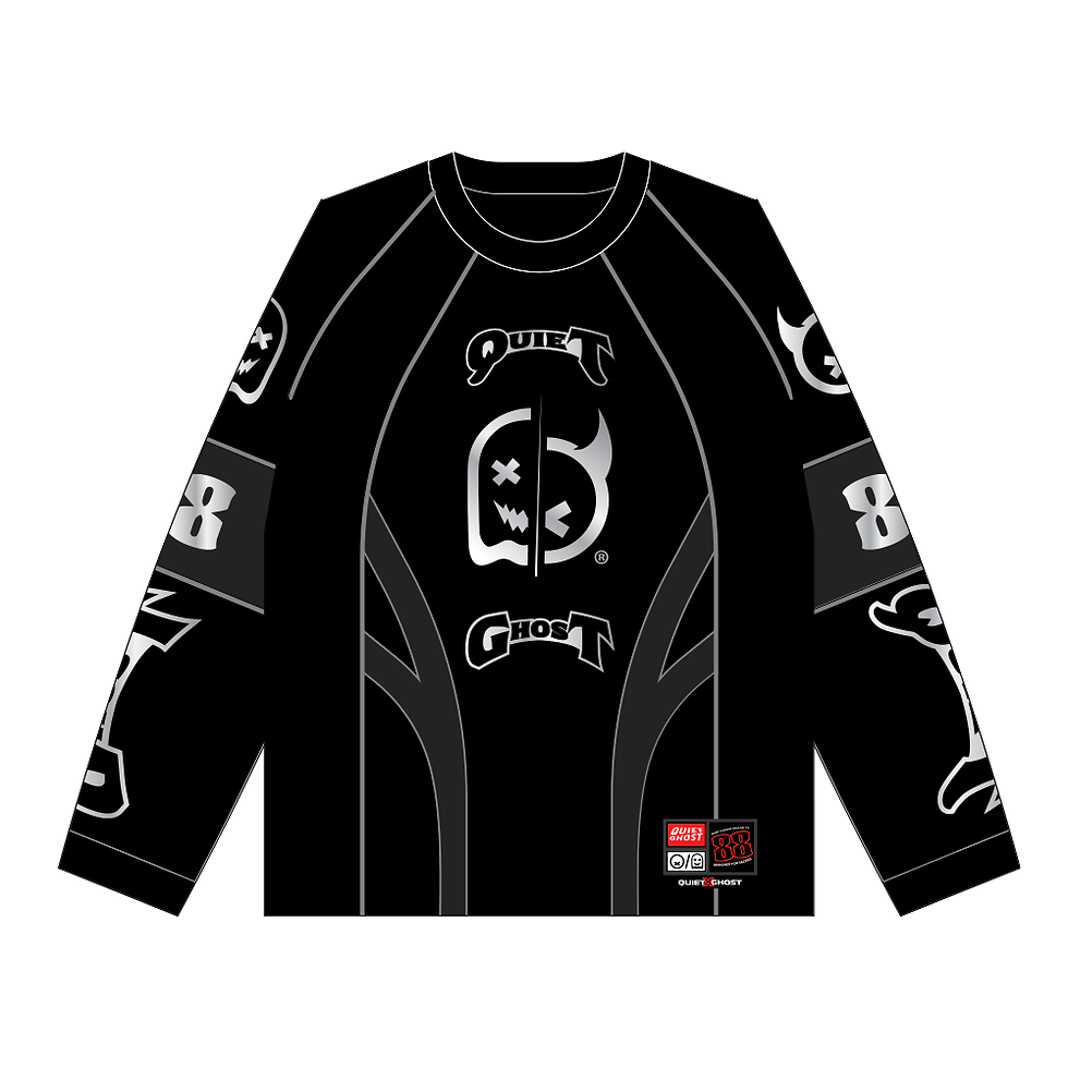 Reflective Moto Jersey [Monochrome] | Quiet Racing Club