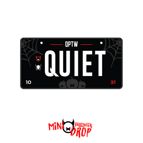 Quiet - Halloween License Plate | Quiet Racing Club