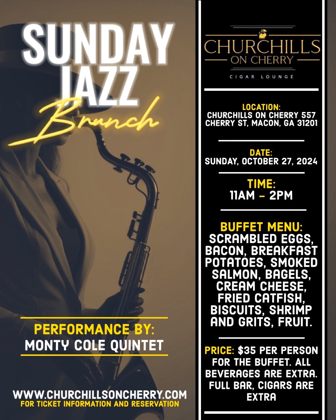 Jazz Brunch | Churchills On Cherry