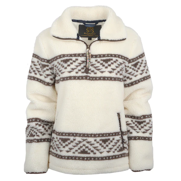 STS RANCHWEAR Frankie Cream Aztec Quarter Zip | The Cowboys Choice