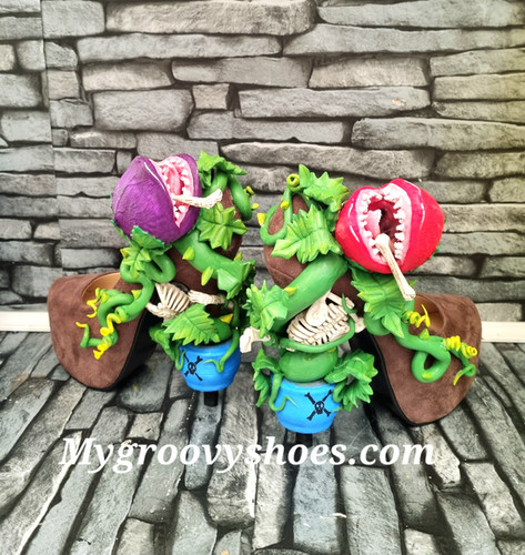 Carnivorous flower plant heel | Ghoulish Shoes