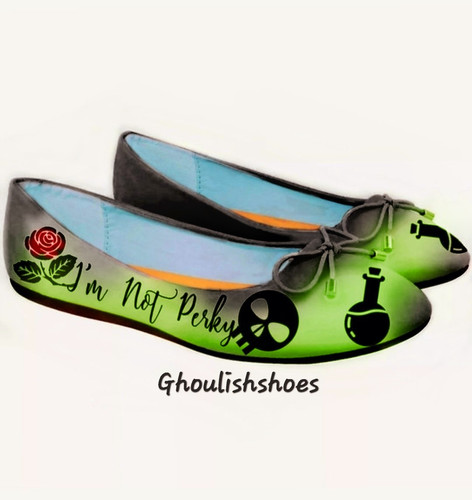 Wednesday Addams flats | Ghoulish Shoes