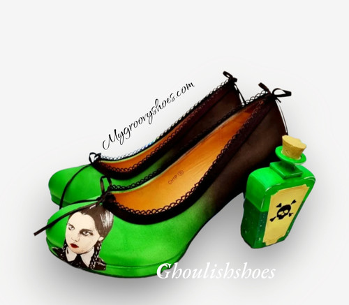 Wednesday poison heels choose | Ghoulish Shoes