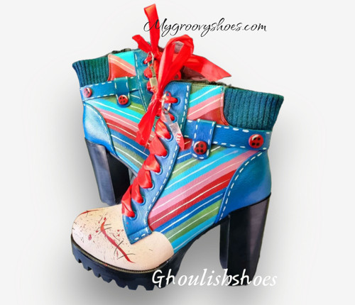 Chucky chuck boots choose option horror doll | Ghoulish Shoes
