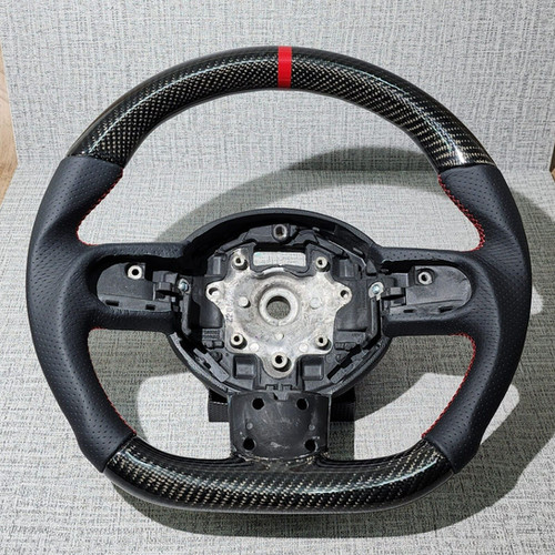 Mini R56 Steering Wheel – Real Carbon Fibre, Black Perforated Leather ...