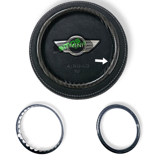 Genuine Carbon Fibre Steering Wheel Center Ring Cover for MINI F54 F55 ...