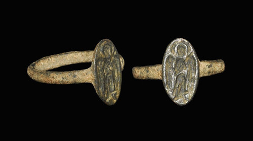 Byzantine Bronze Intaglio Ring with Angel, 5th-8th century (P07 ...