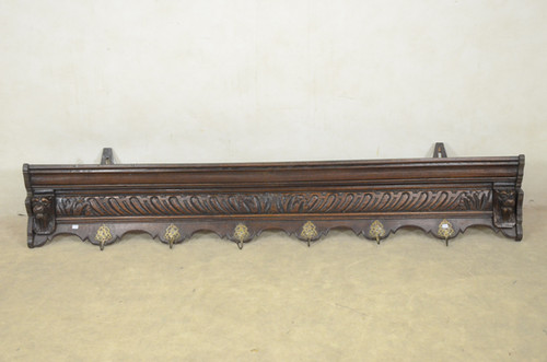 A Flemish oak coat rack, 19th century (P25) | jimwuerstlin