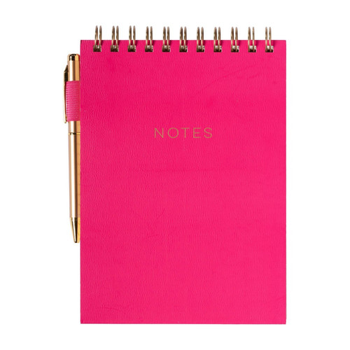 Spiral Steno Pen Pad - Hot Pink | Between The Lines