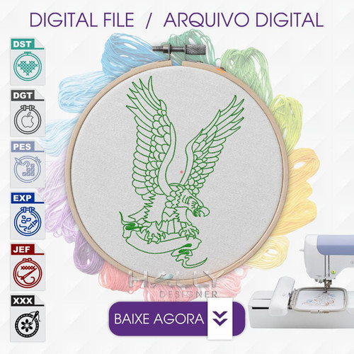 Matriz De Bordado - Águia Street Art | Hally