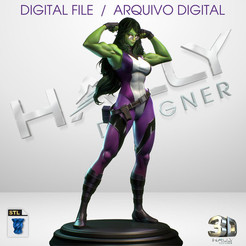 Arquivo Impressora 3d Stl - She-hulk Marvel | Hally