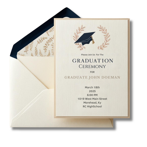 1/2 Fold Graduation Invitations | Print USA