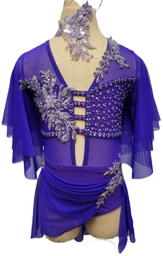 Child Medium Pretty in Purple Dance Costume | Eugenia Design