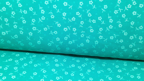 Flowerhouse 1930's Basics Debbie Beaves Teal, 0,5 m | fargeknall