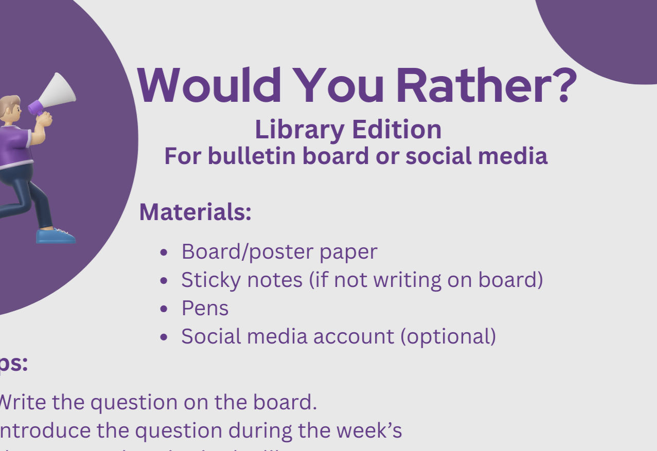 Would You Rather? Library Edition | Book Bee Library