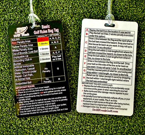 Basic Golf Rules Bag Tag | drillfreak