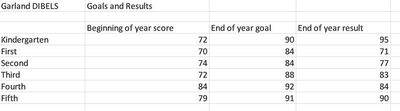 Principal's Message & End of Year DIBELS Results