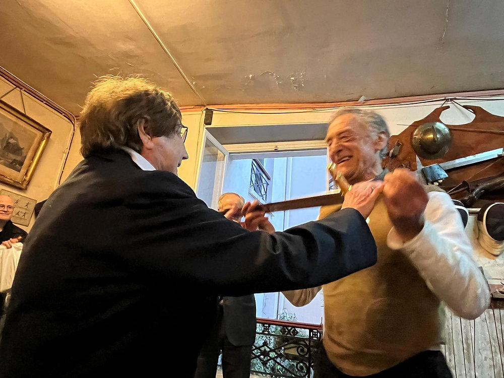 Remise de l’Épée d'Or au Maître Jean-Pierre de Pinel de la Taule