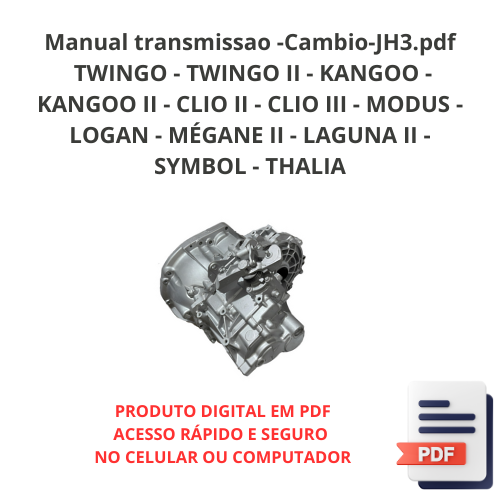 Manual transmissão -Cambio - JH3 renault | Meusite
