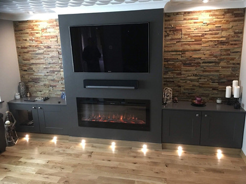2025 TruFlame 50inch Black Wall Mounted Electric Fire with 3 colour ...
