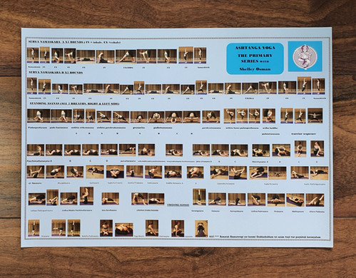 Ashtanga Yoga Primary Series Asana A3 Poster | Shelley Osman