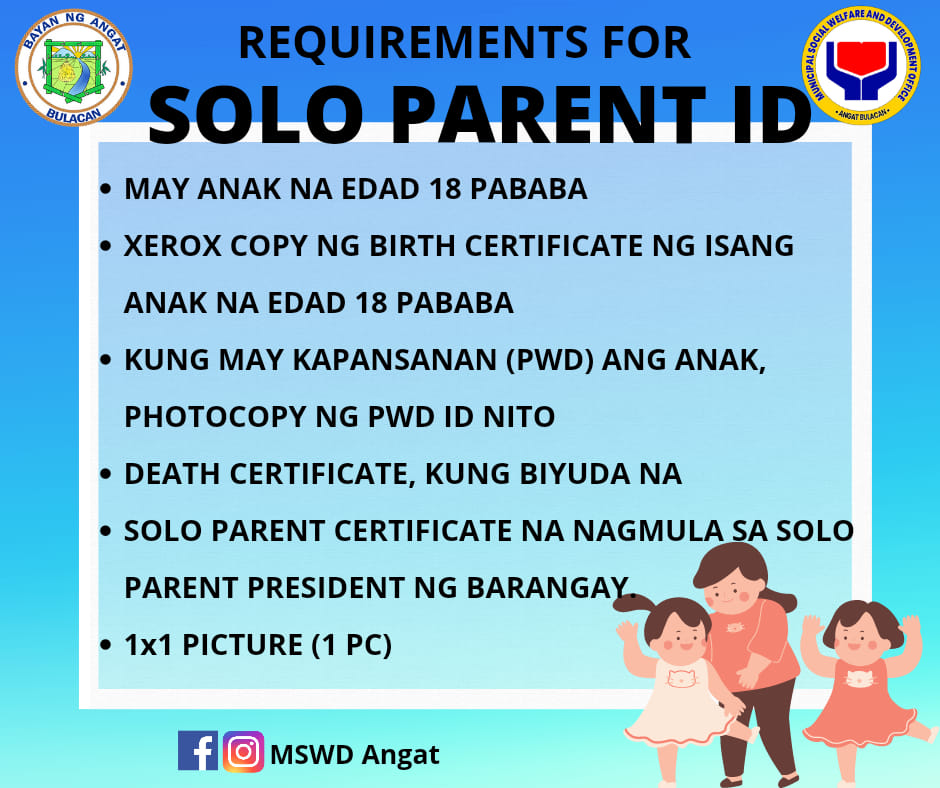 Requirements for SOLO PARENT ID