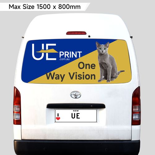 Van Rear Window One Way Vision | Vehicle Graphics - UE Print