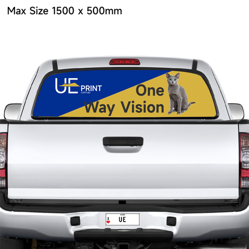 UTE Rear Window One Way Vision | Custom Vehicle Graphics - UE Print