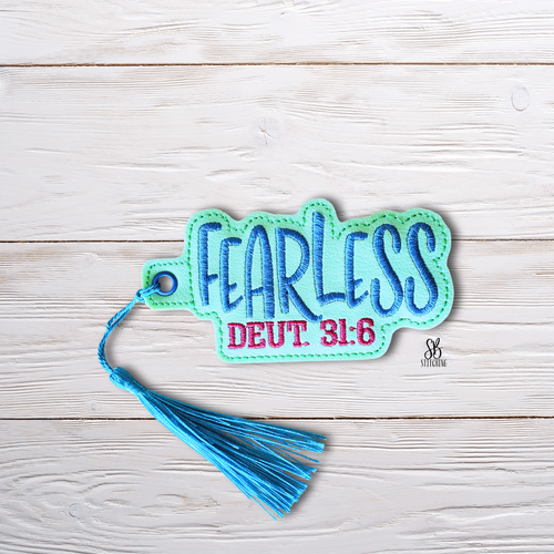 Fearless Bookmark Machine Embroidery Design | SB Stitching