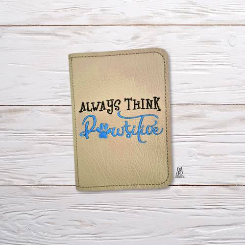 Pawsitive Mini Notebook Cover Machine Embroidery Design | SB Stitching