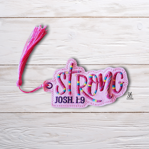 Strong Bookmark Machine Embroidery Design | SB Stitching