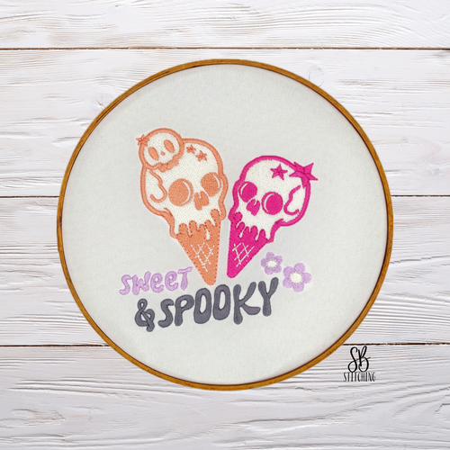 Sweet n Spooky Machine Embroidery Design | SB Stitching