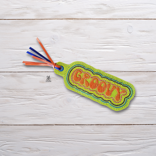 Groovy Bookmark Machine Embroidery Design | SB Stitching
