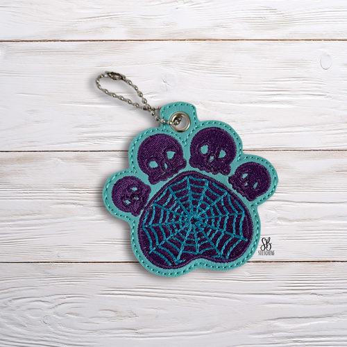 Skull Paw Eyelet Machine Embroidery Design | SB Stitching