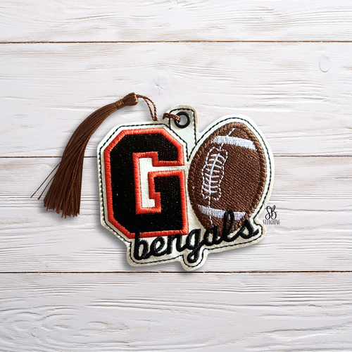 Go Bengals Bookmark Machine Embroidery Design | SB Stitching