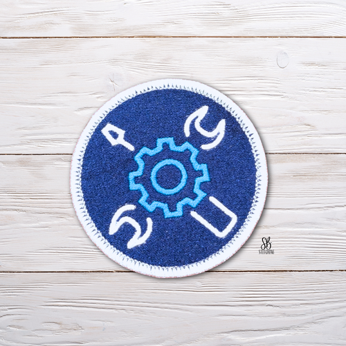 Mechanic Tool Patch Machine Embroidery Design | SB Stitching
