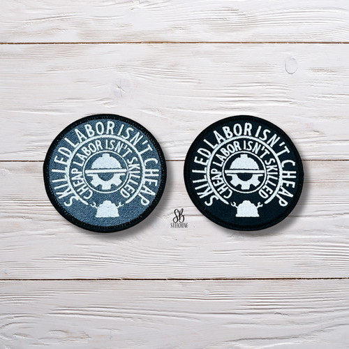 Skilled Labor Patch Machine Embroidery Design | SB Stitching