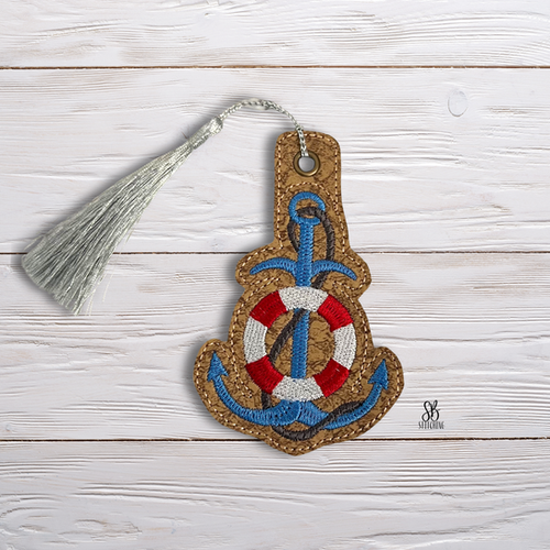 Anchor Bookmark Machine Embroidery Design | SB Stitching