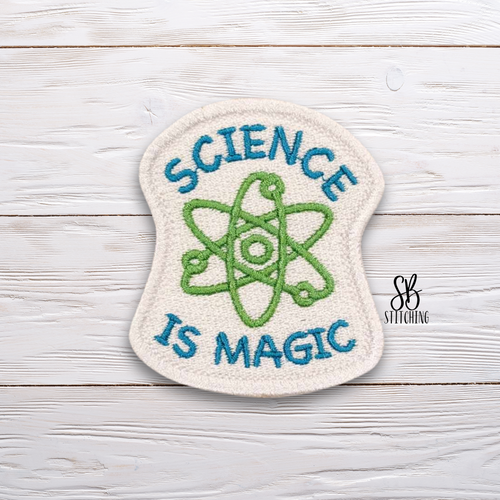 Science is Magic Patch Machine Embroidery Design | SB Stitching