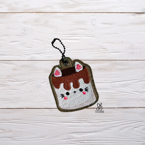 Marshmallow Cat Eyelet Embroidery Design | SB Stitching