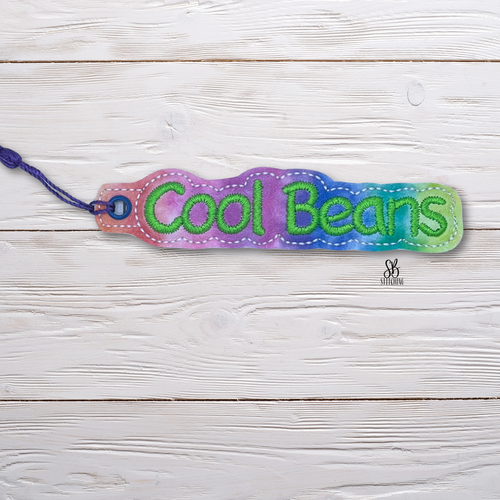 Cool Beans Bookmark Machine Embroidery Design | SB Stitching
